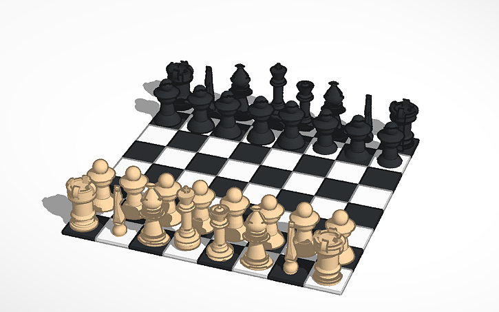 3D design Ajedrez - Tinkercad