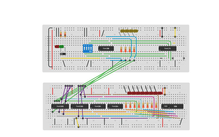 Circuit design RAM p2 - Tinkercad