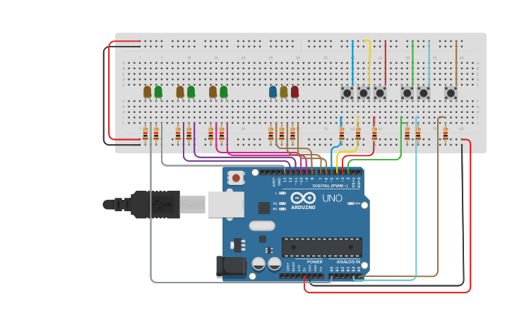 Circuit design Vending Machine - Tinkercad