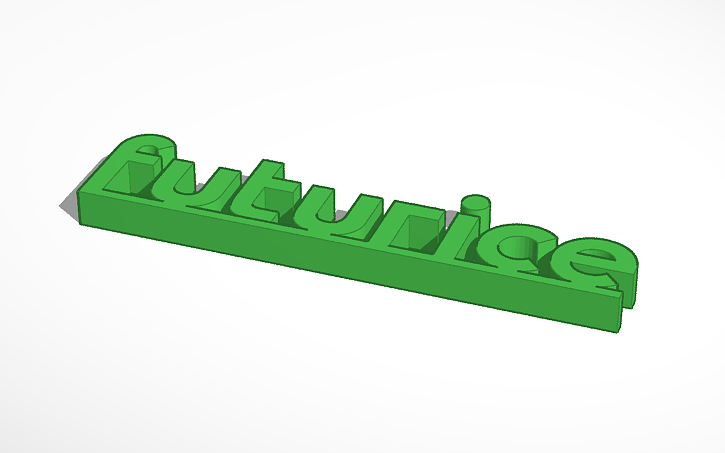 3D design Futurice logo on a stand | Tinkercad