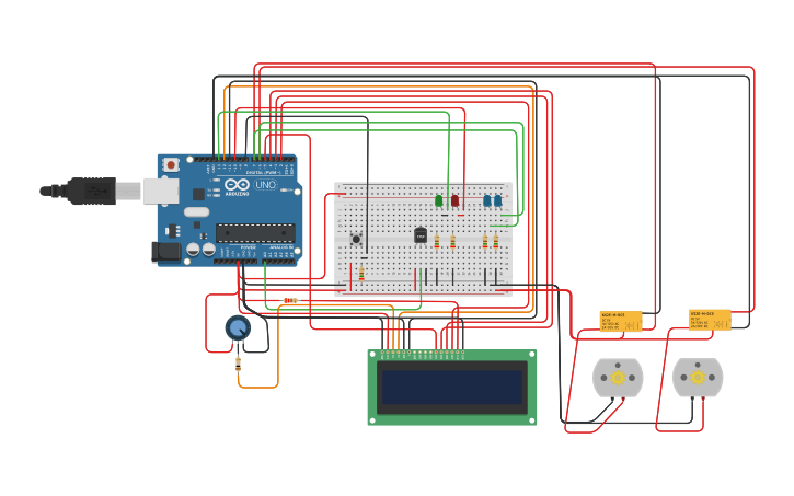 Circuit design Copy of Controle de ventiladores com sensor de Temperatura Lm35 - Tinkercad