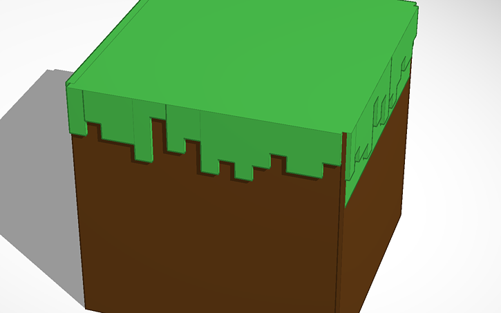 3D design MINECRAFT BLOCK - Tinkercad