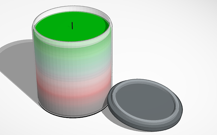 3D design Christmas Candle 4 - Tinkercad