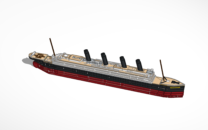 3D design RMS Lusitania - Tinkercad