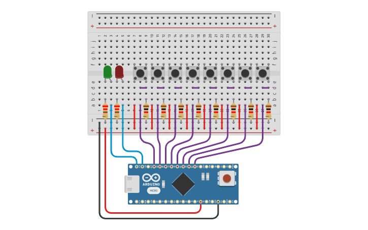 Circuit Design Digital Switch Board Tinkercad