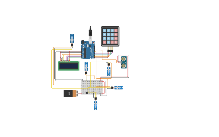 Circuit design MECHENG201 Mechatronics Project - Tinkercad