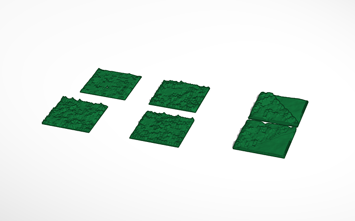 3D design Forest tiles - Tinkercad