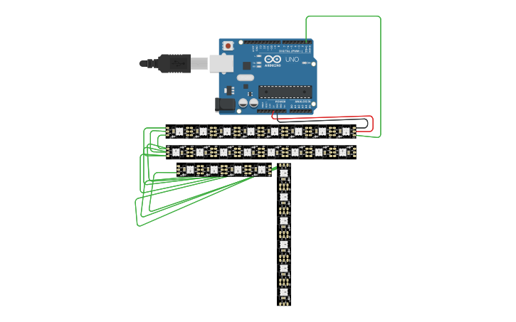Circuit design Neopixel - Tinkercad