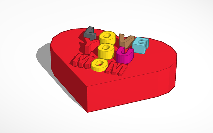 3D design Mother's Day Heart | Tinkercad