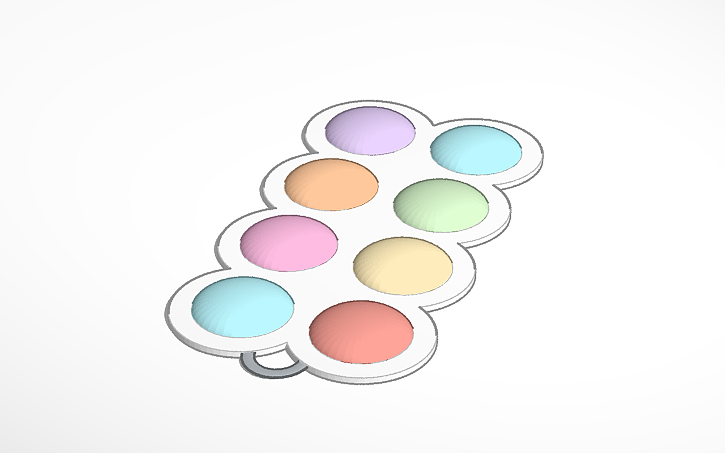 3D design Pop-It - Tinkercad