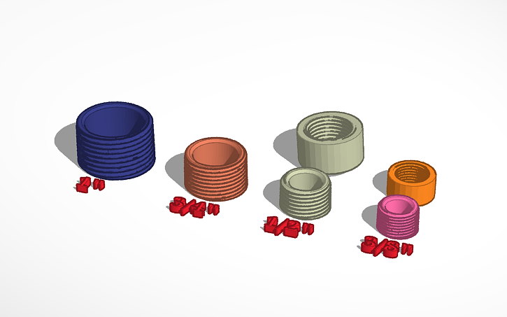 3D design Copy of National Pipe Thread - Tinkercad