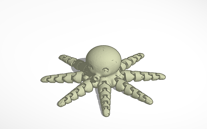 3D design octopus fidget - Tinkercad