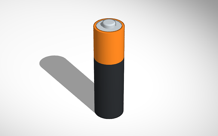 3d Design Aa Battery Tinkercad