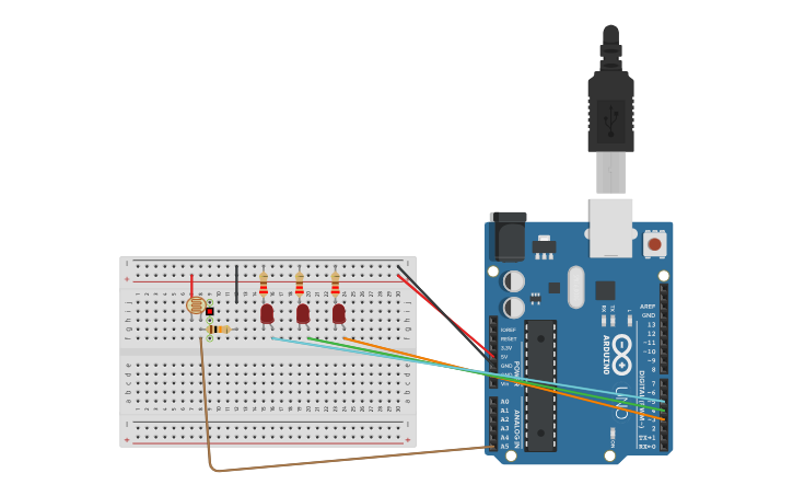 Circuit design UNIDAD N3 PRACTIC0 N1 EJERCICIO 4 - Tinkercad