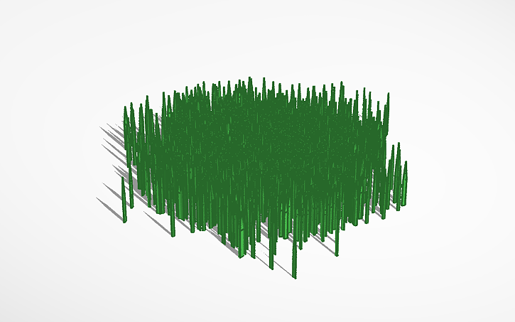 3D design grass - Tinkercad