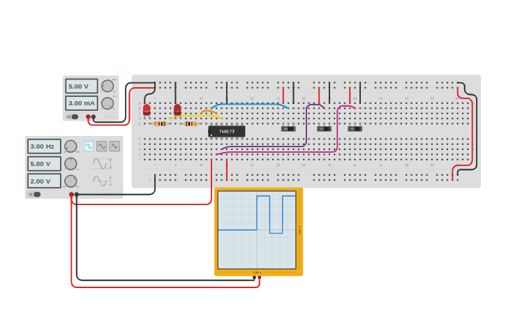 Circuit design Letra c - Tinkercad