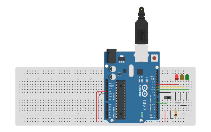 Circuit Design Copy Of Semáforo Arduino 1º Eso V2 Tinkercad 9100