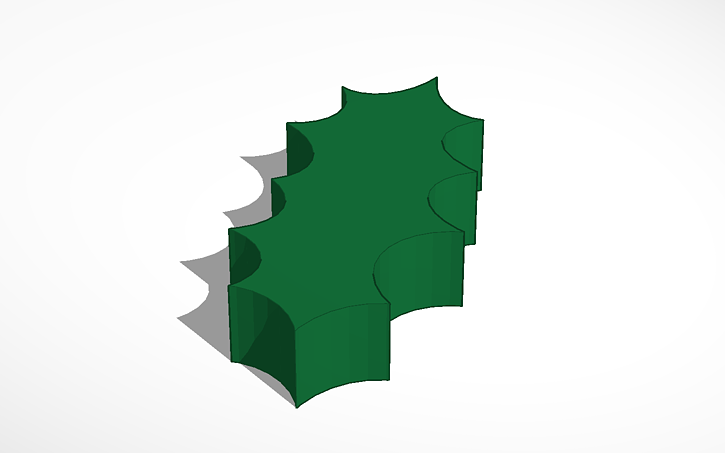 3D design Mistletoe shape - Tinkercad
