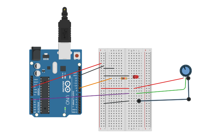 Circuit Design Potentiometer Activity Tinkercad