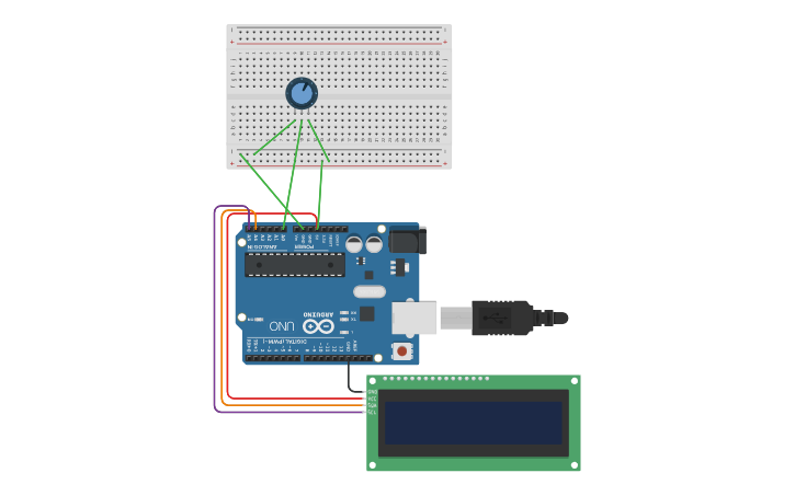 Circuit Design Potentiometer With Lcd I2c Tinkercad