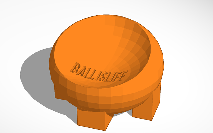 3D design autographed basketball holder - Tinkercad