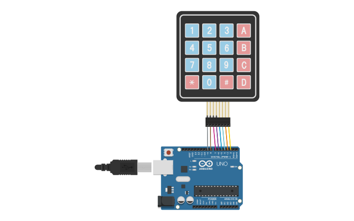 Circuit design Keypad - Tinkercad