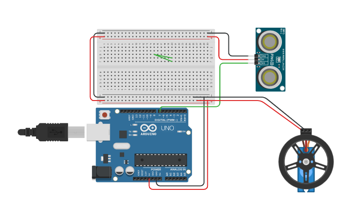 Circuit design BRUNO SERVO MOTOR- SENSOR ULTRASSÔNICO | Tinkercad Circuit design BRUNO SERVO MOTOR- SENSOR ULTRASSÔNICO | Tinkercad