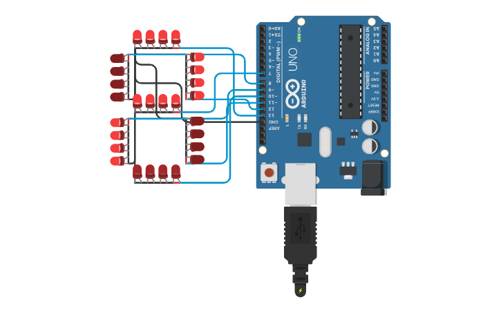 Circuit Design Seven Segment Display Tinkercad