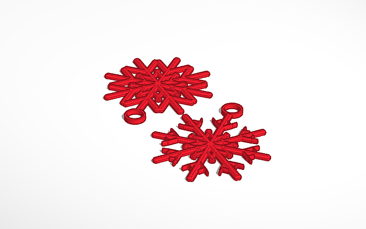 3D design snowflake - Tinkercad