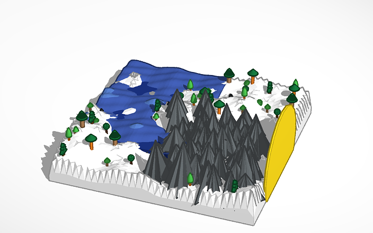 3D design Landscape - Tinkercad