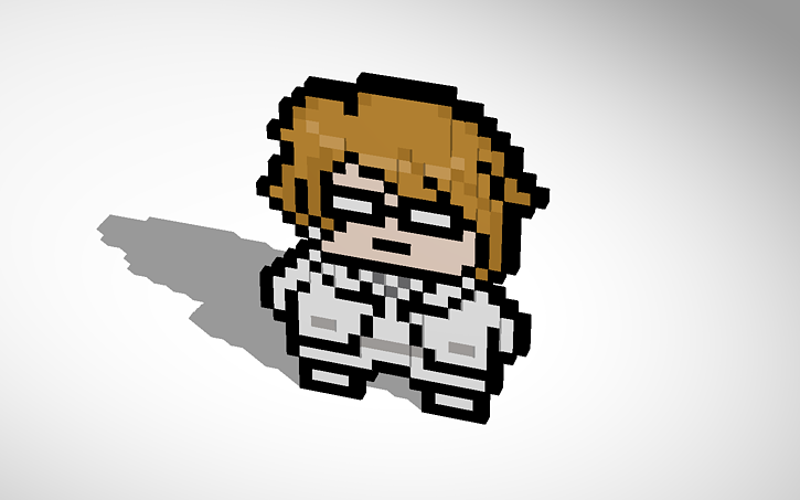 3D design Danganronpa 2, Byakuya pixel art - Tinkercad