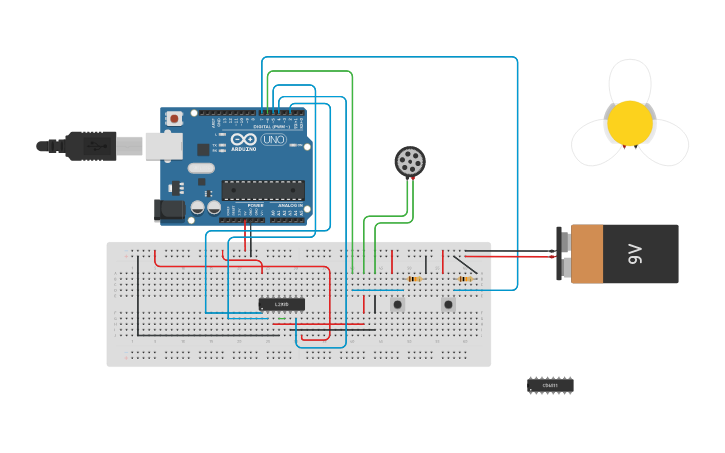 Circuit design Motor - Tinkercad