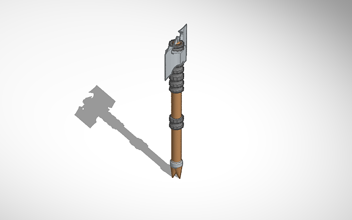 3D design battle axe - Tinkercad