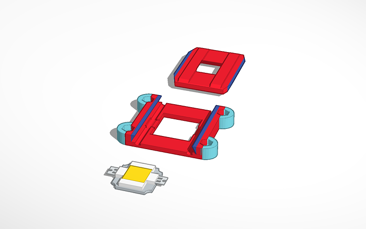 3D design 10w led holder - Tinkercad