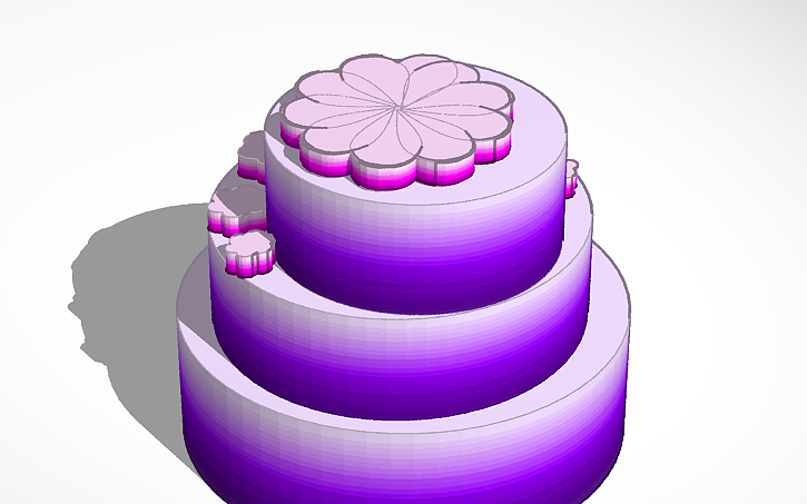 3D design Gradient Cake - Tinkercad