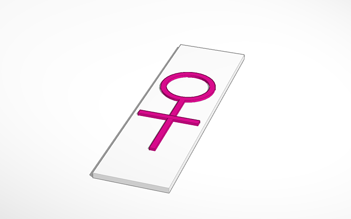 3D design Girl symbol | Tinkercad