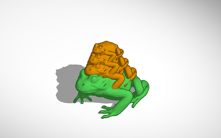 3D design frog on frog on frog on frog on frog - Tinkercad
