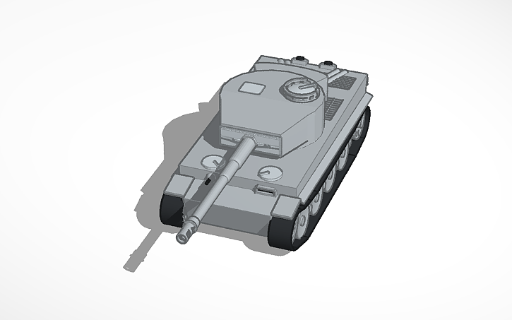 3D design Tiger 1 Ausf. E- OLD MODEL - Tinkercad