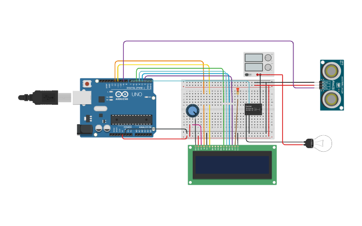 Circuit design Emergency Lights Automation in home - Tinkercad
