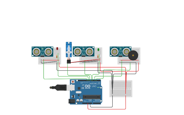 Circuit design Security System - Tinkercad