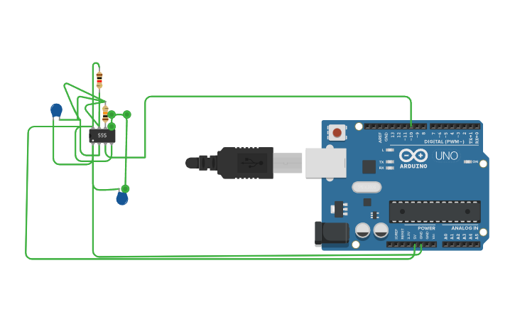 Circuit design Frequency Meter - Tinkercad