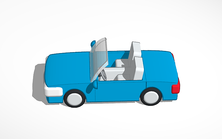 3D design CONVERTIBLE CAR - Tinkercad