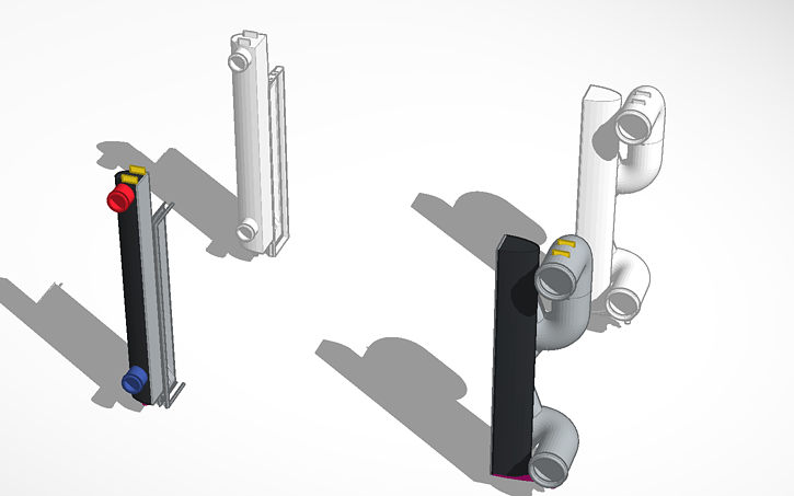 3D design passat intercooler and radiator - Tinkercad