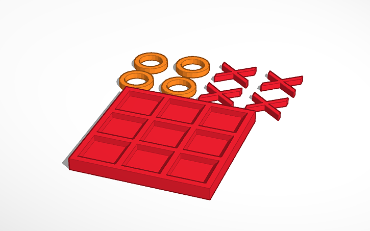 3D design TIK TAK TOE - Tinkercad