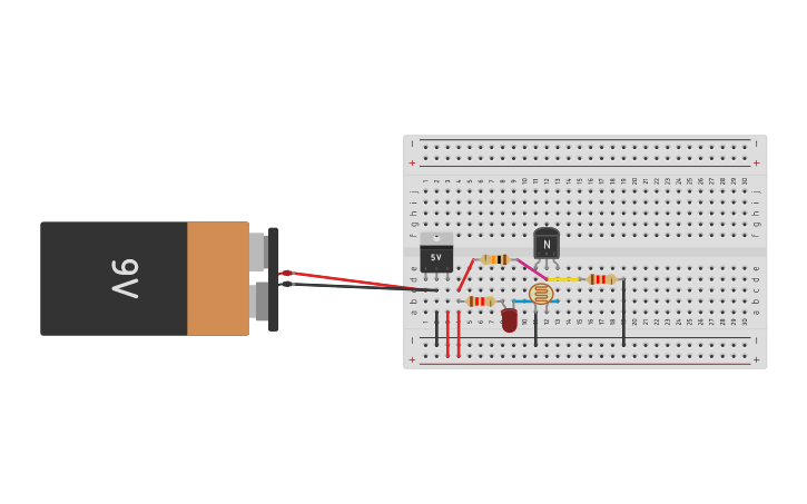 Circuit design Transistor - Tinkercad