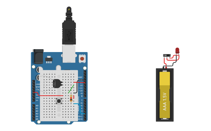 Circuit design button - Tinkercad