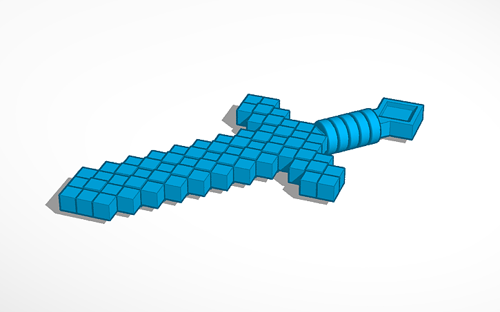 3D design Lego Minecraft Sword - Tinkercad