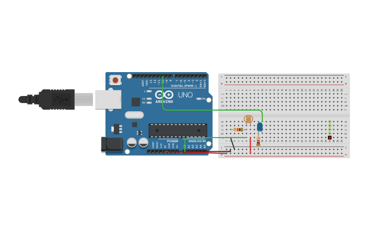 Circuit Design Sensor De Luz Tinkercad