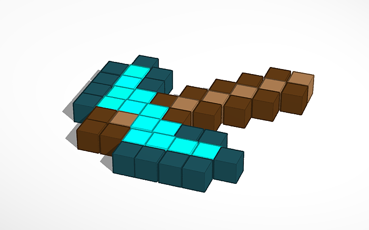 3D design Diamond Pickaxe | Tinkercad