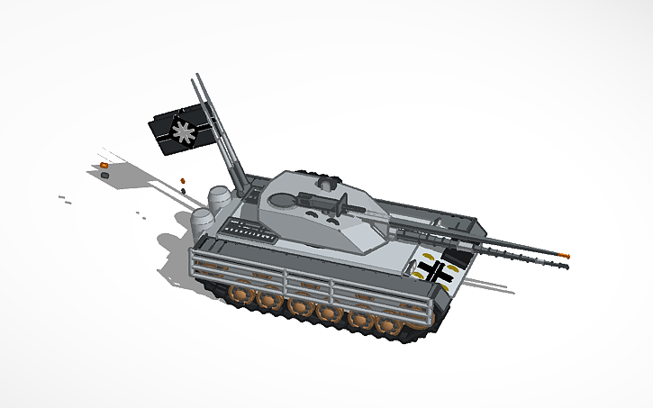 3D design MBT-2 6th Reich Panzer Kampfwagen version - Tinkercad